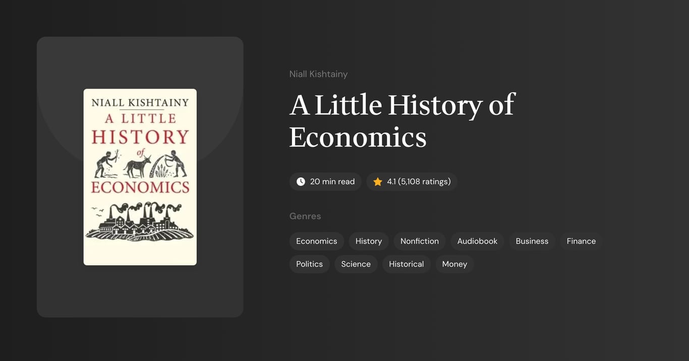A Little History of Economics Book Summary