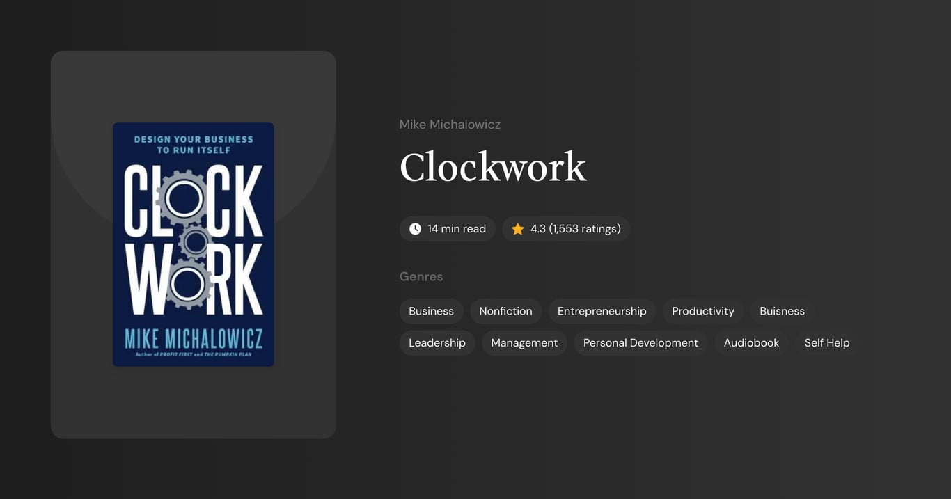 Clockwork Book Summary