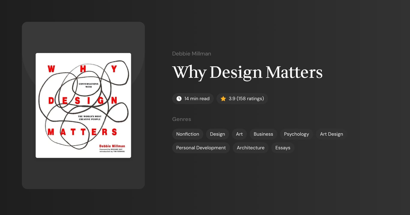 Why Design Matters Book Summary