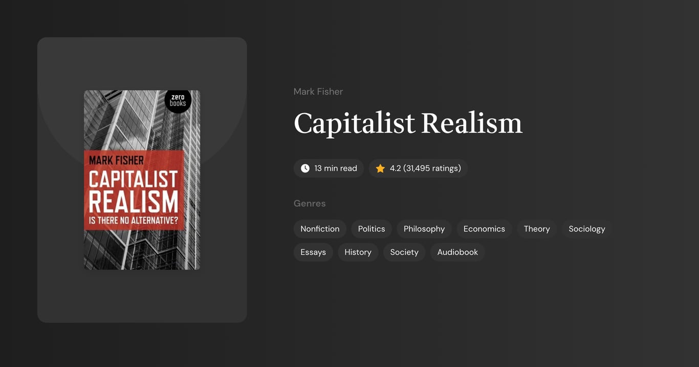 Capitalist Realism Book Summary