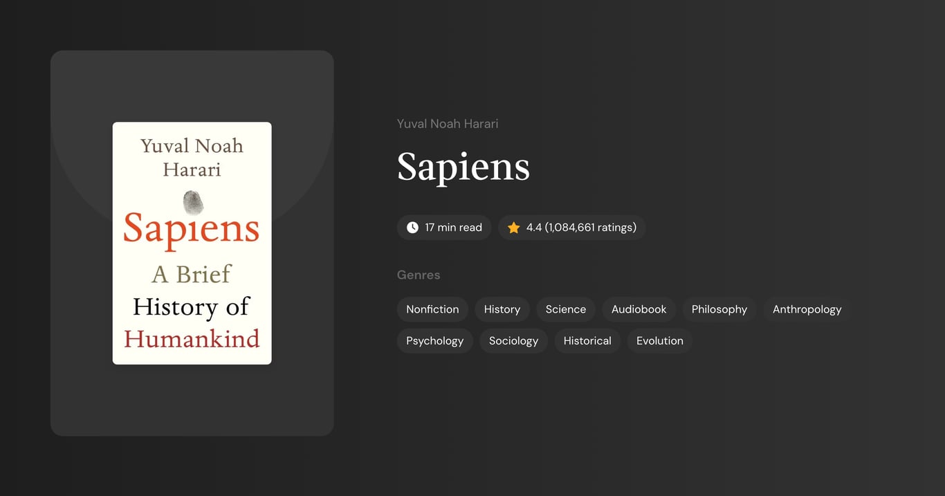 Sapiens Book Summary