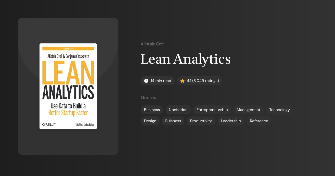 Lean Analytics Book Summary