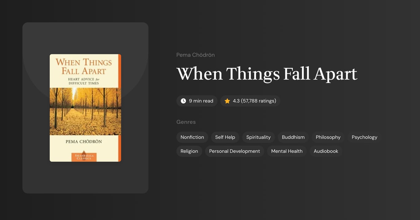 When Things Fall Apart Book Summary