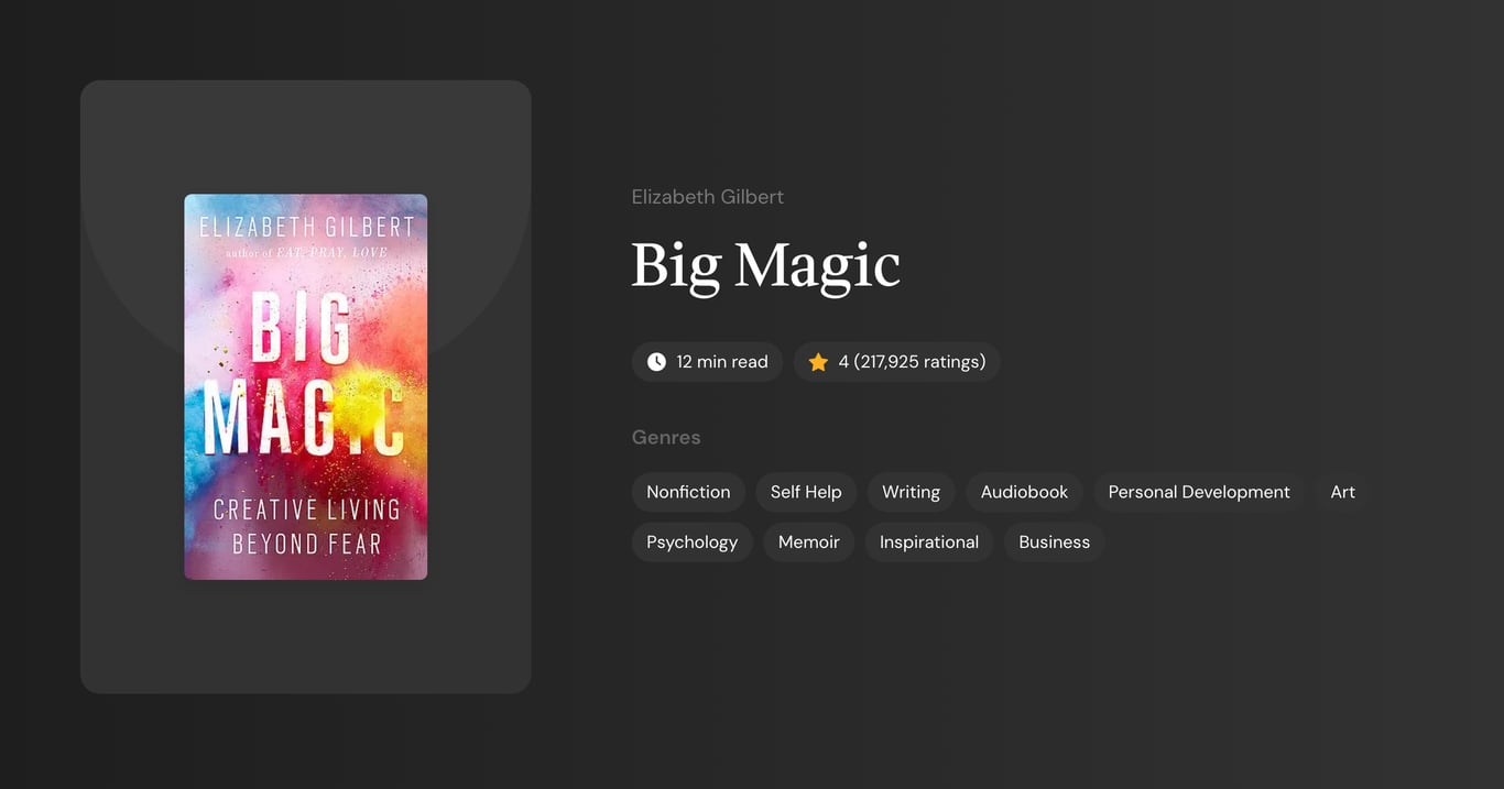 Big Magic Book Summary