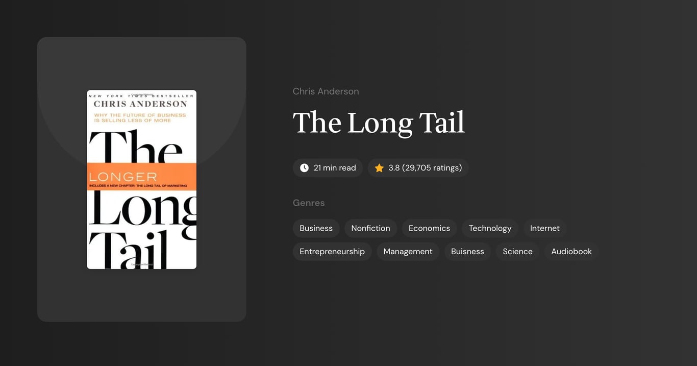 The Long Tail Book Summary