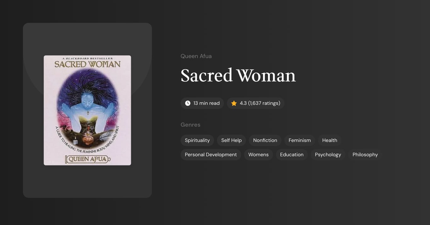 Sacred Woman Book Summary