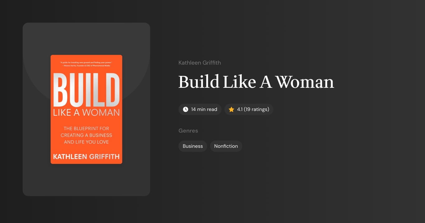 Build Like A Woman Book Summary