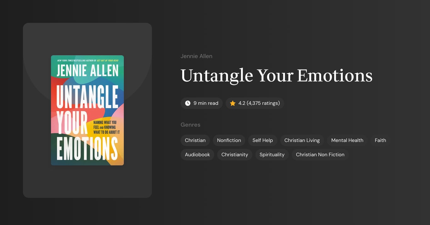 Untangle Your Emotions Book Summary