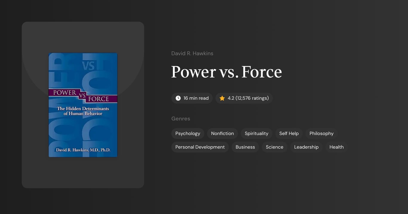 Power vs. Force Book Summary