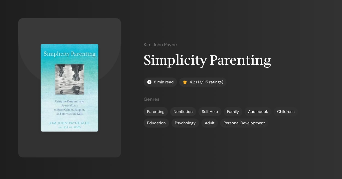 Simplicity Parenting Book Summary
