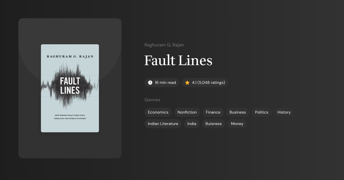 Fault Lines Book Summary