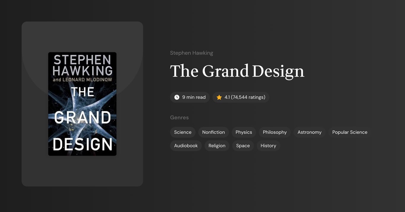 The Grand Design Book Summary