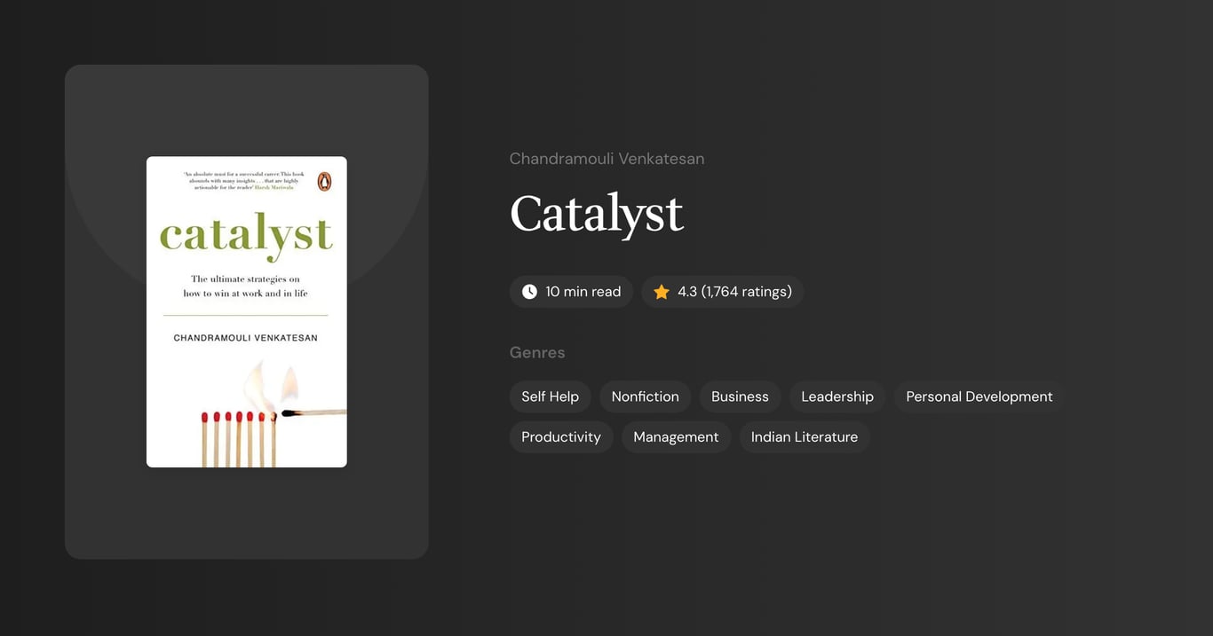 Catalyst Book Summary