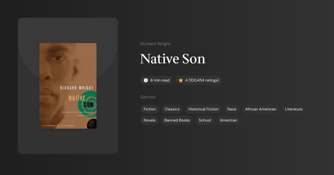 Native Son Book Summary