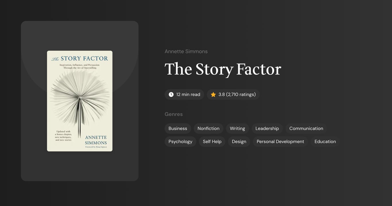 The Story Factor Book Summary
