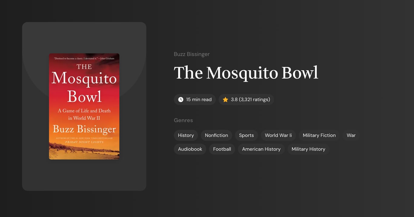 The Mosquito Bowl Book Summary