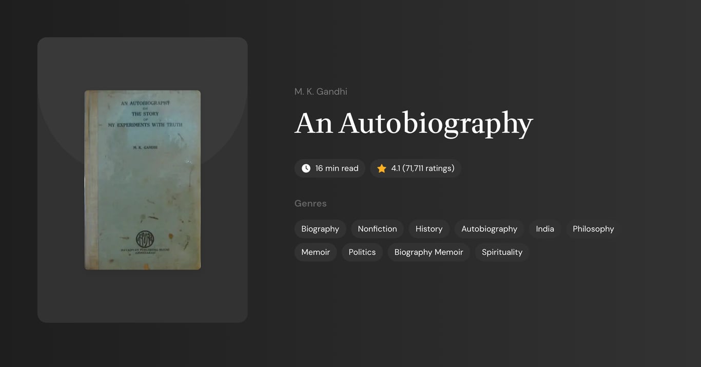 An Autobiography Book Summary