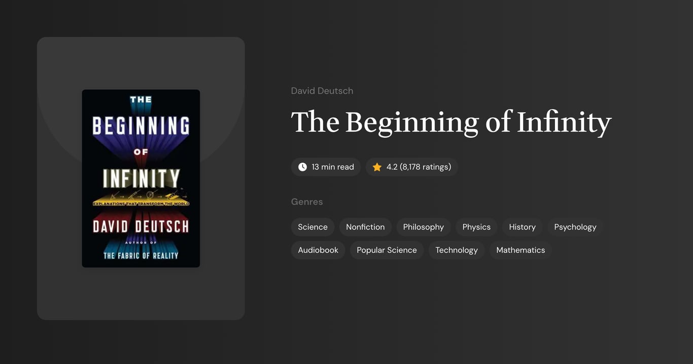 The Beginning of Infinity Book Summary
