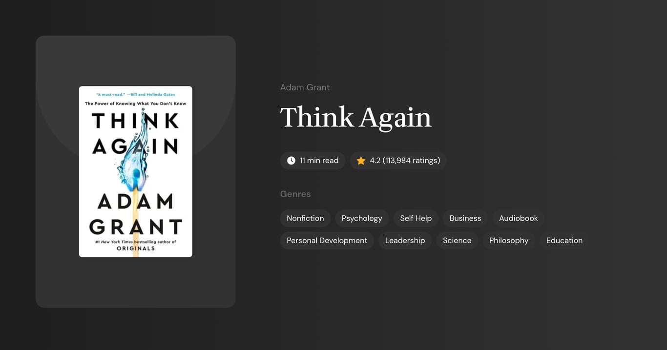 Think Again Book Summary