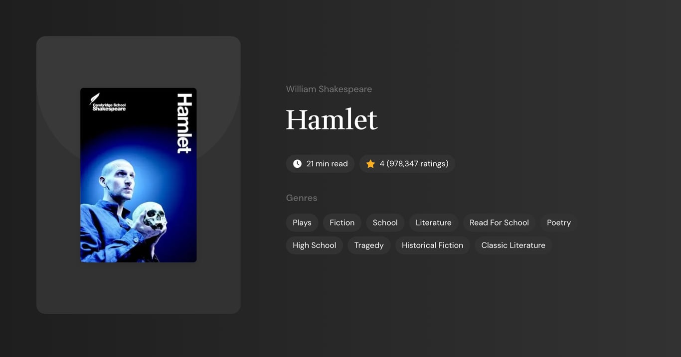Hamlet Book Summary