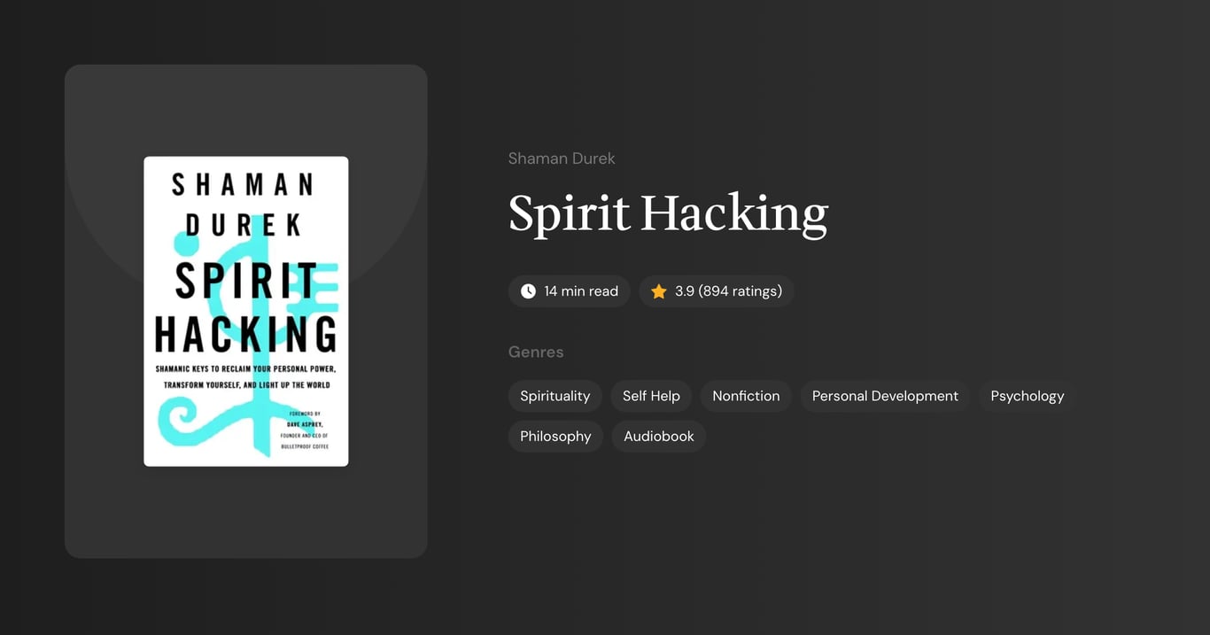 Spirit Hacking Book Summary