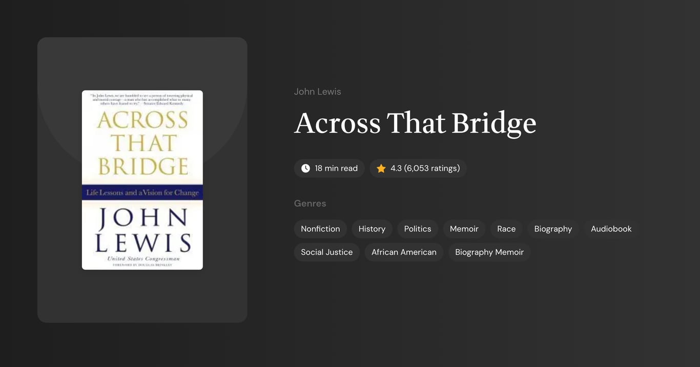 Across That Bridge Book Summary