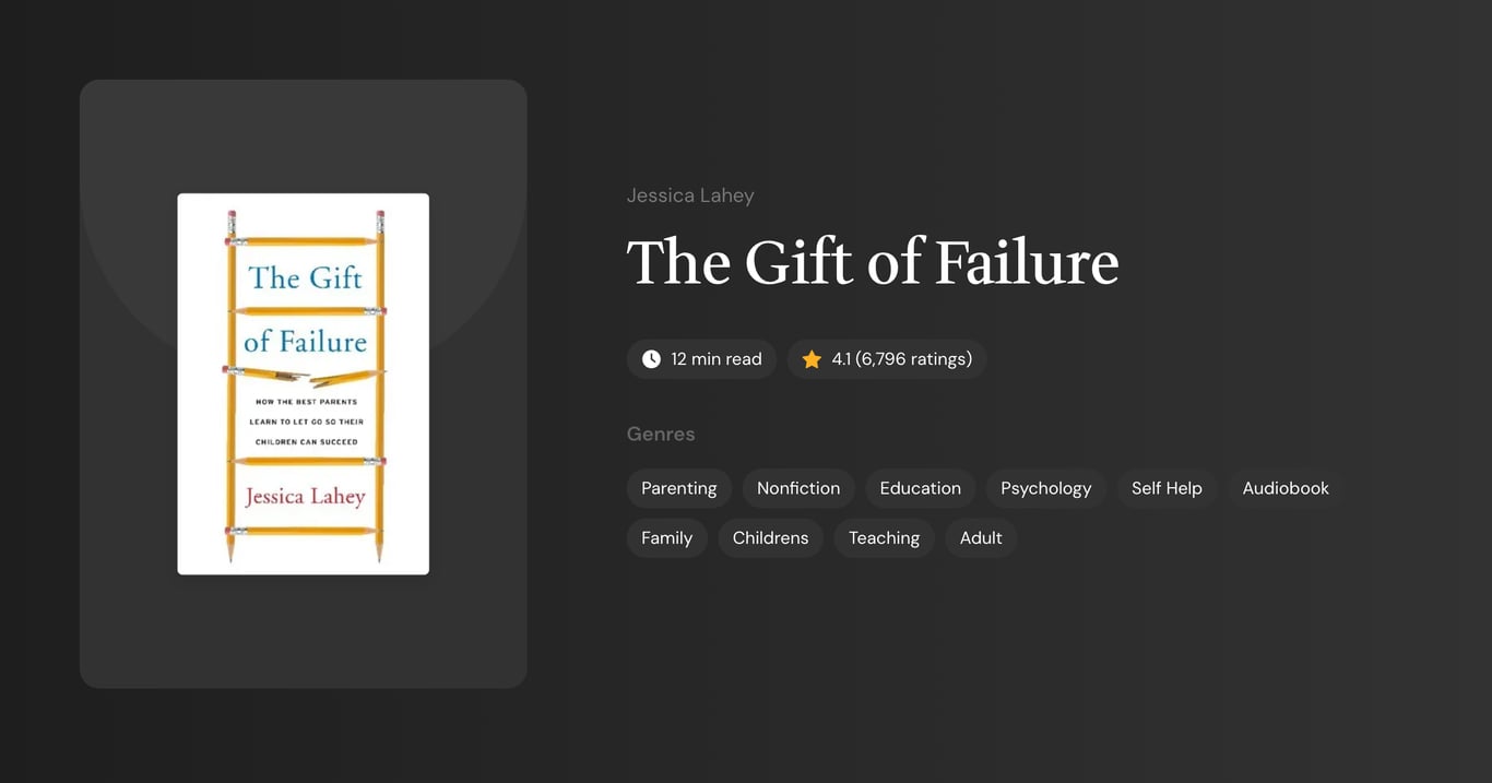 The Gift of Failure Book Summary