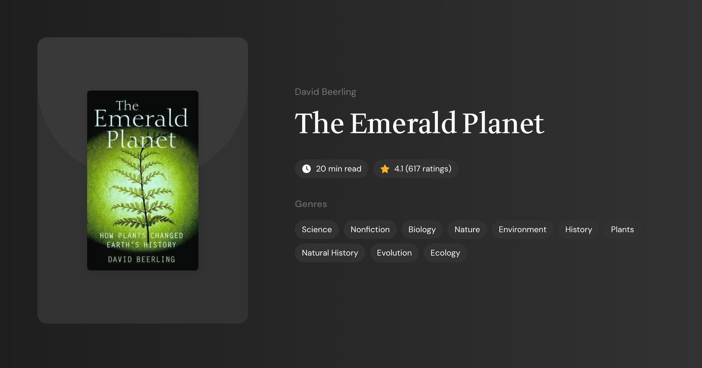 The Emerald Planet Book Summary