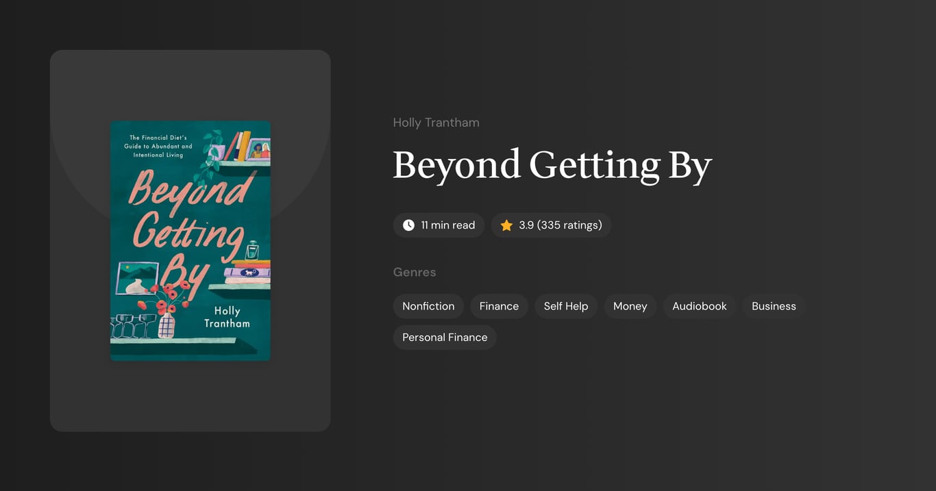Beyond Getting By Book Summary