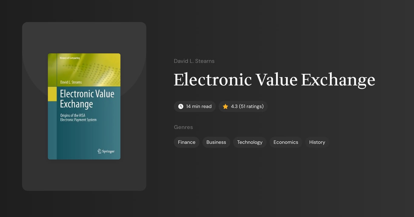 Electronic Value Exchange Book Summary