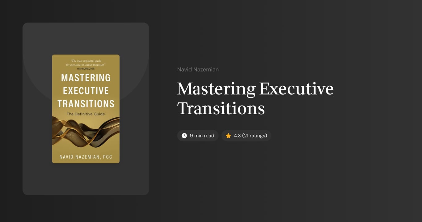 Mastering Executive Transitions Book Summary
