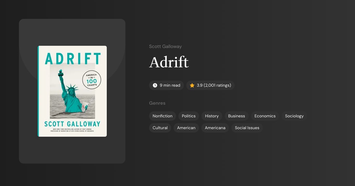 Adrift Book Summary
