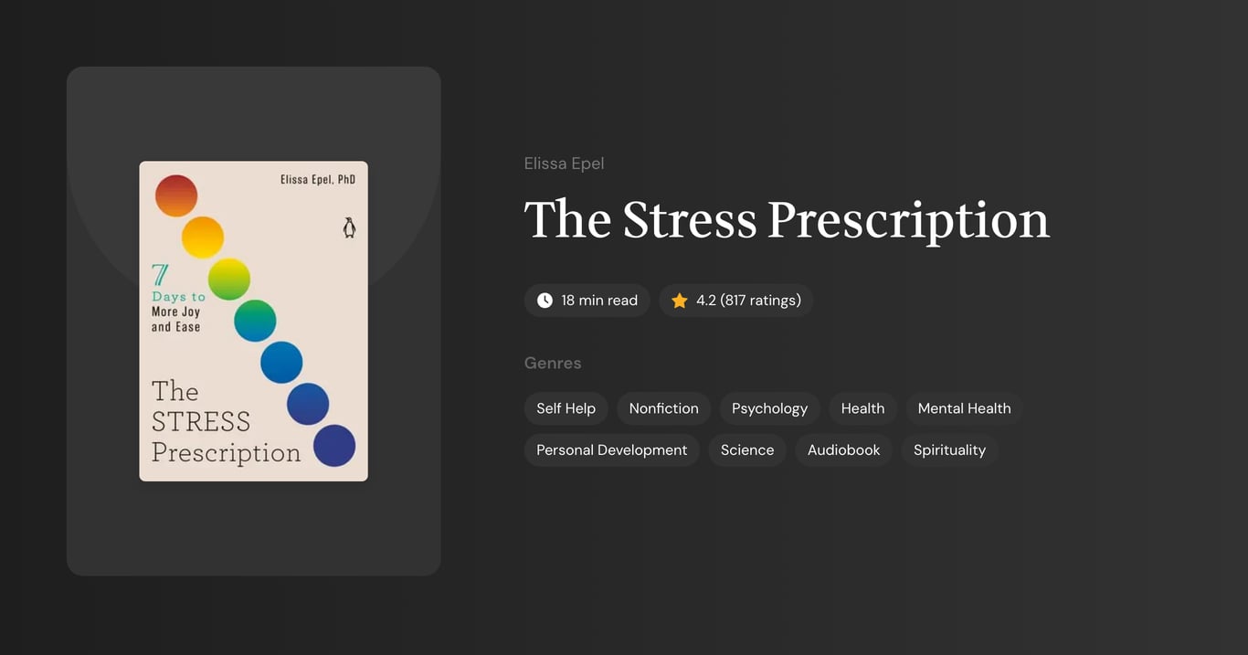 The Stress Prescription Book Summary