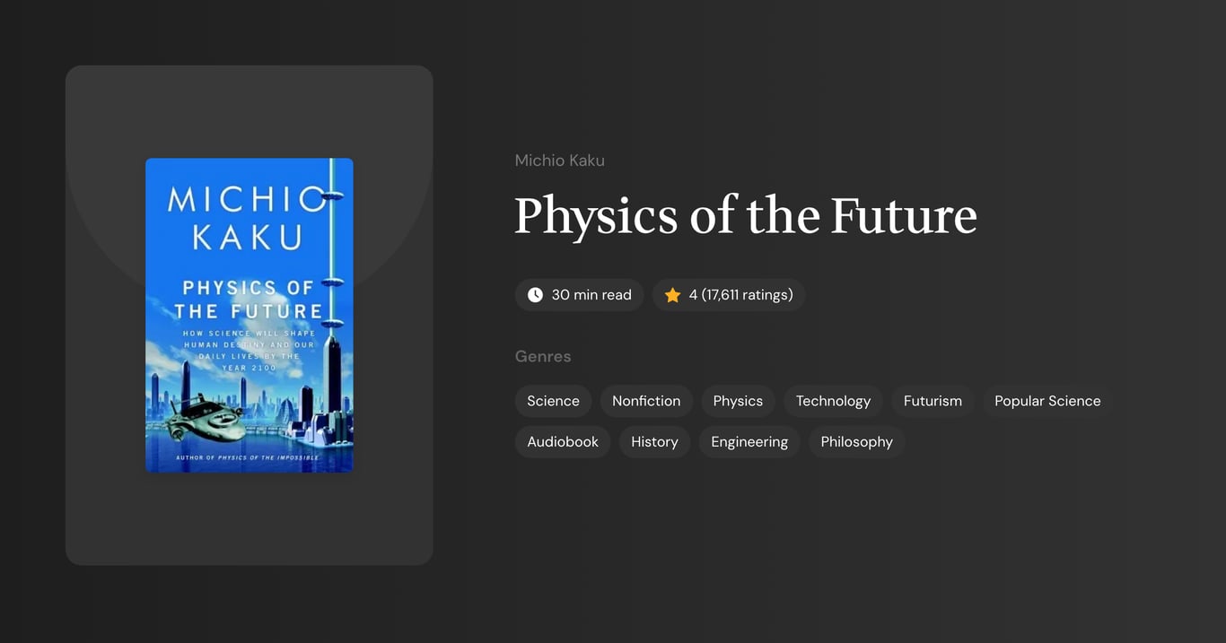 Physics of the Future Book Summary