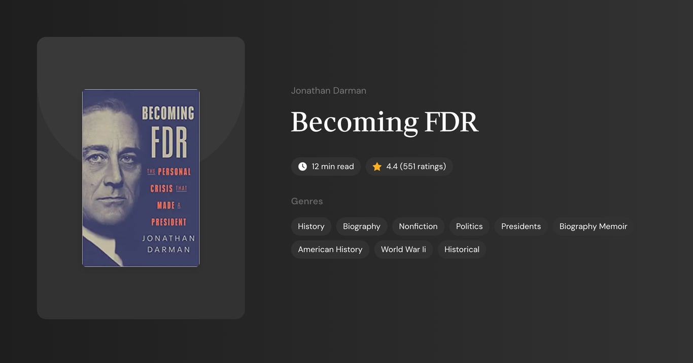 Becoming FDR Book Summary
