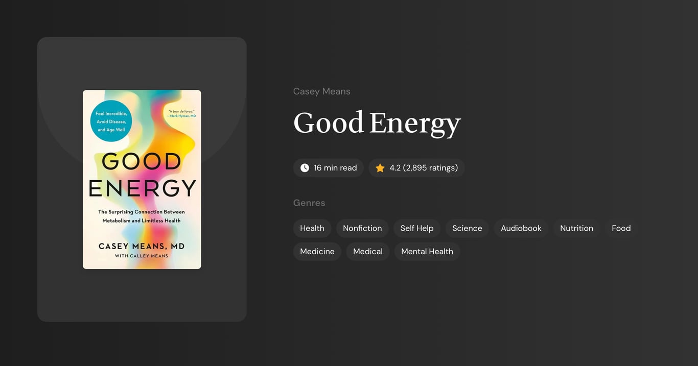 Good Energy Book Summary