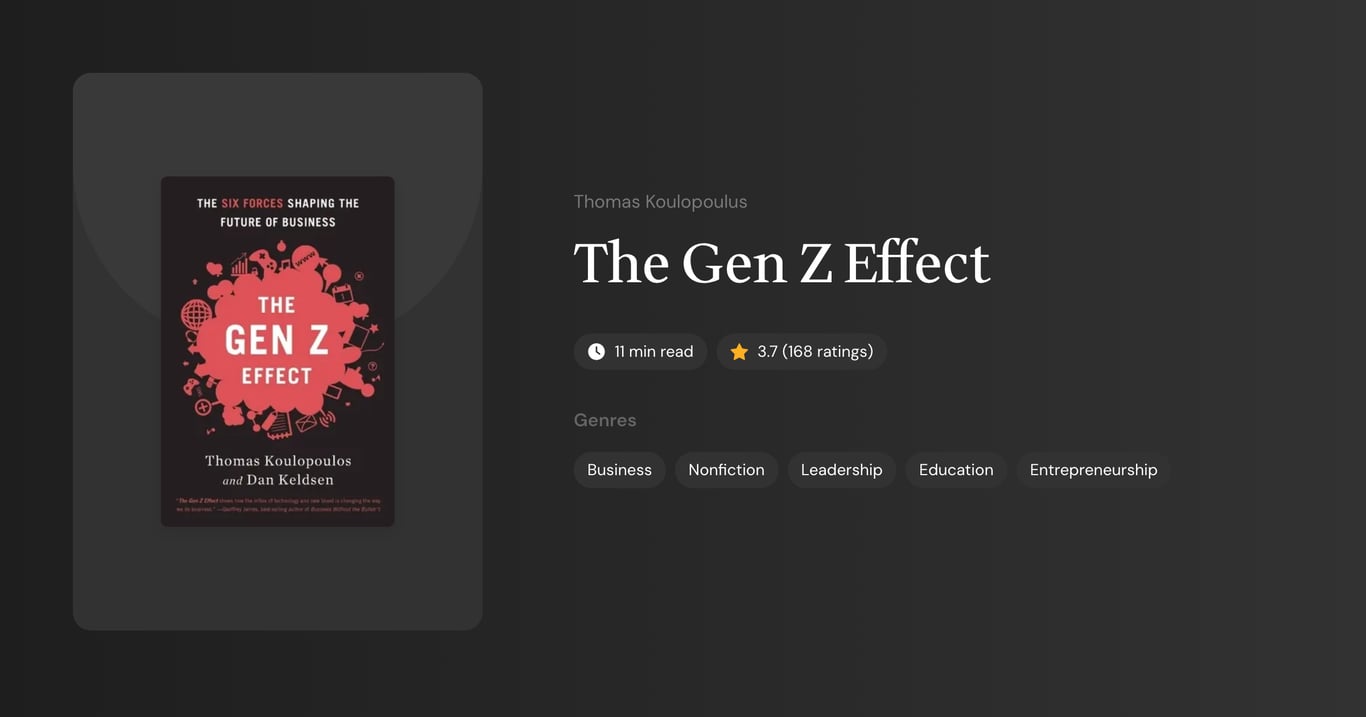 The Gen Z Effect Book Summary