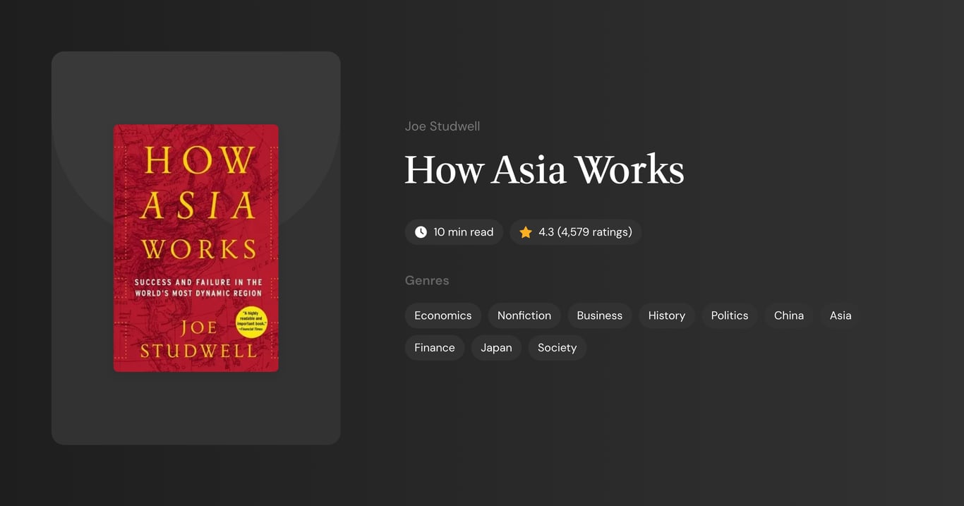 How Asia Works Book Summary