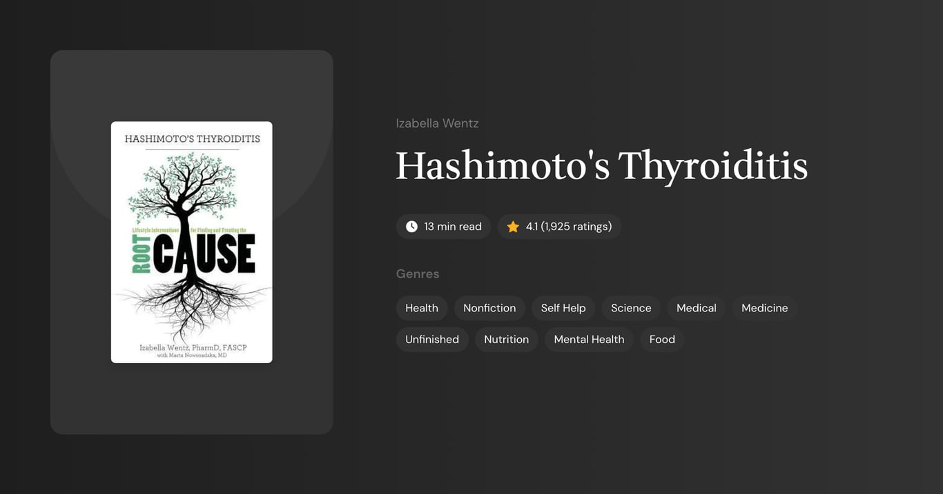 Hashimoto's Thyroiditis Book Summary
