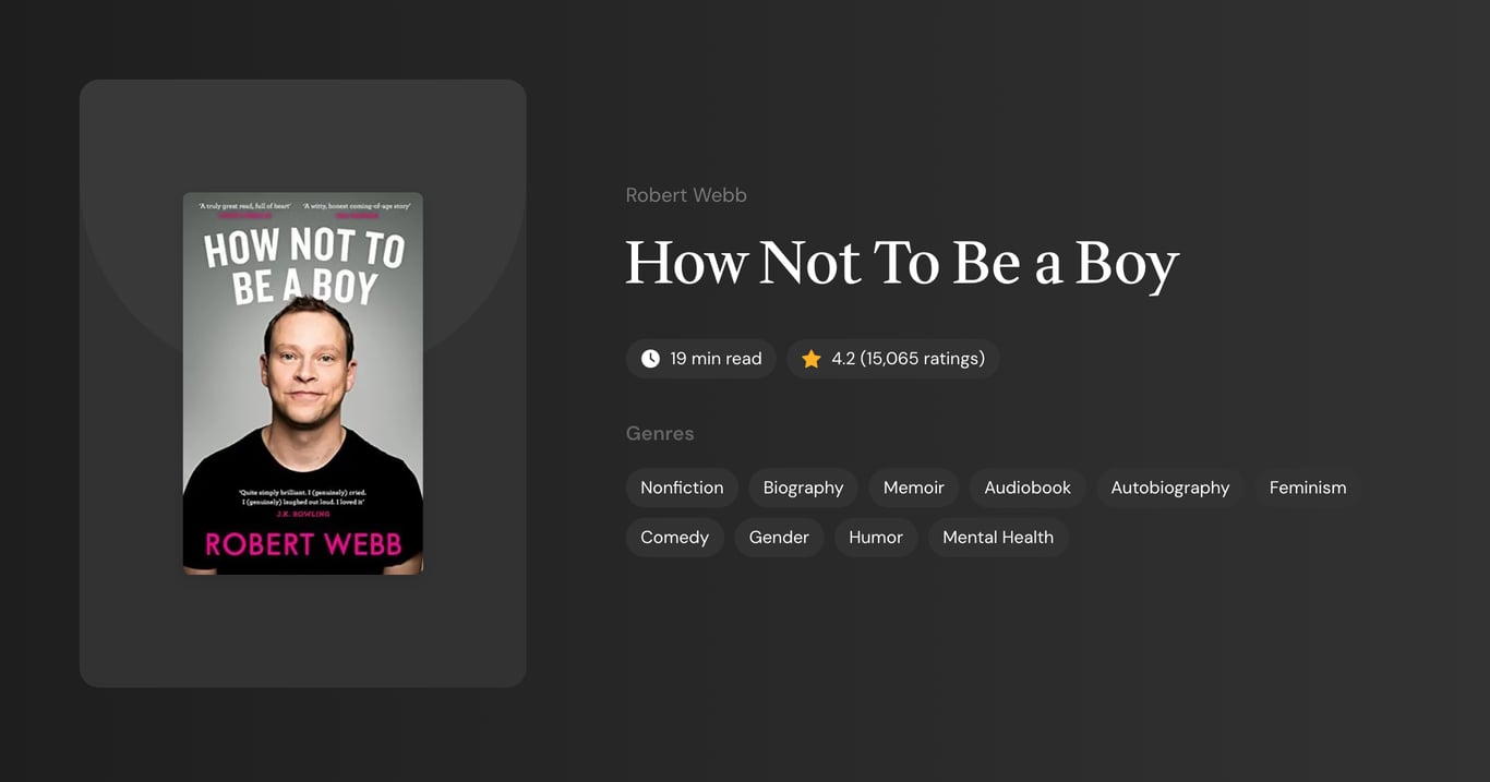 How Not To Be a Boy Book Summary