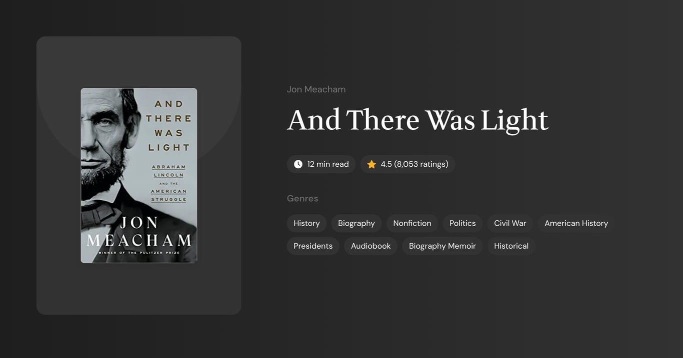 And There Was Light Book Summary