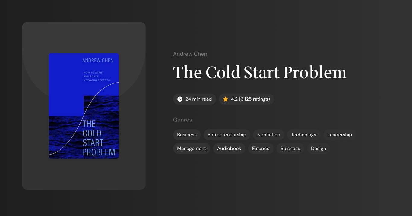 The Cold Start Problem Book Summary
