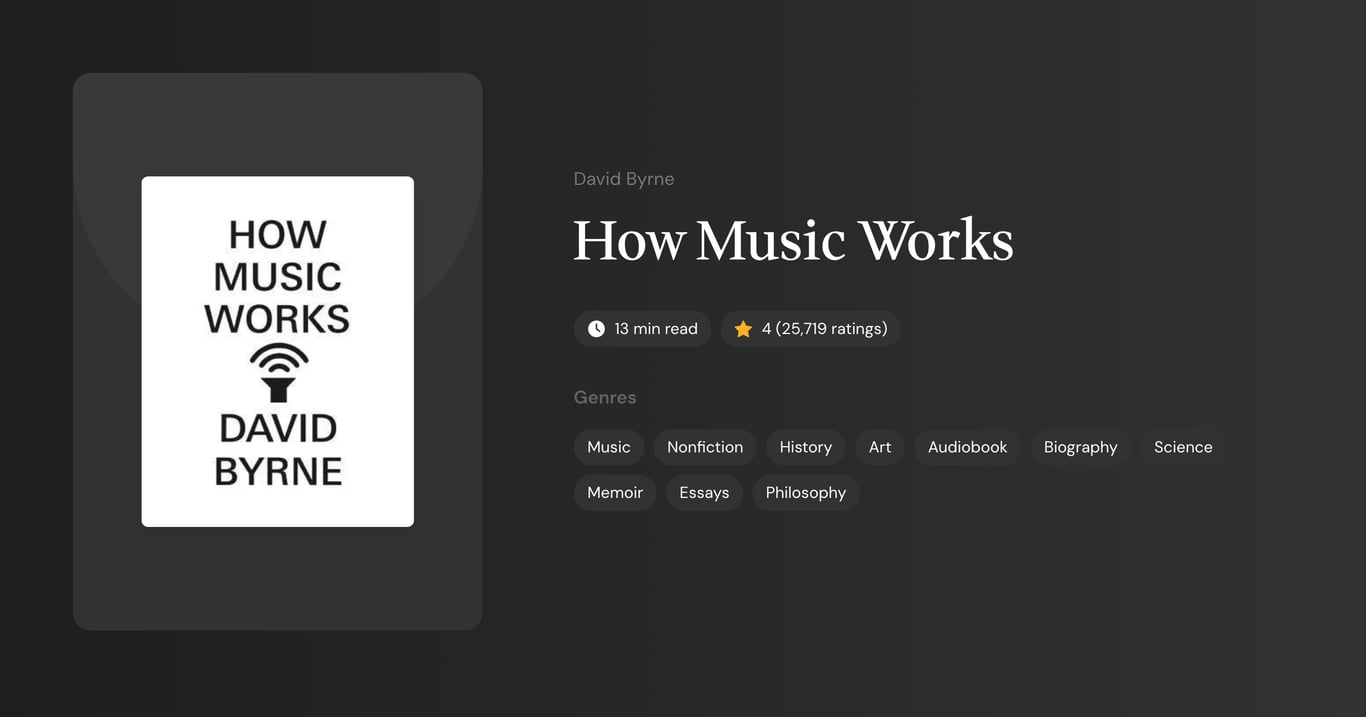 How Music Works Book Summary
