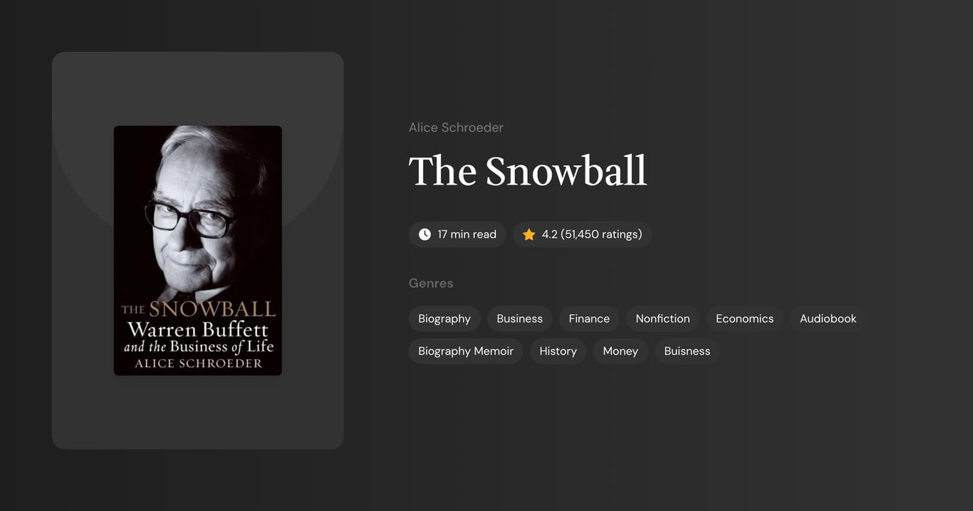 The Snowball Book Summary