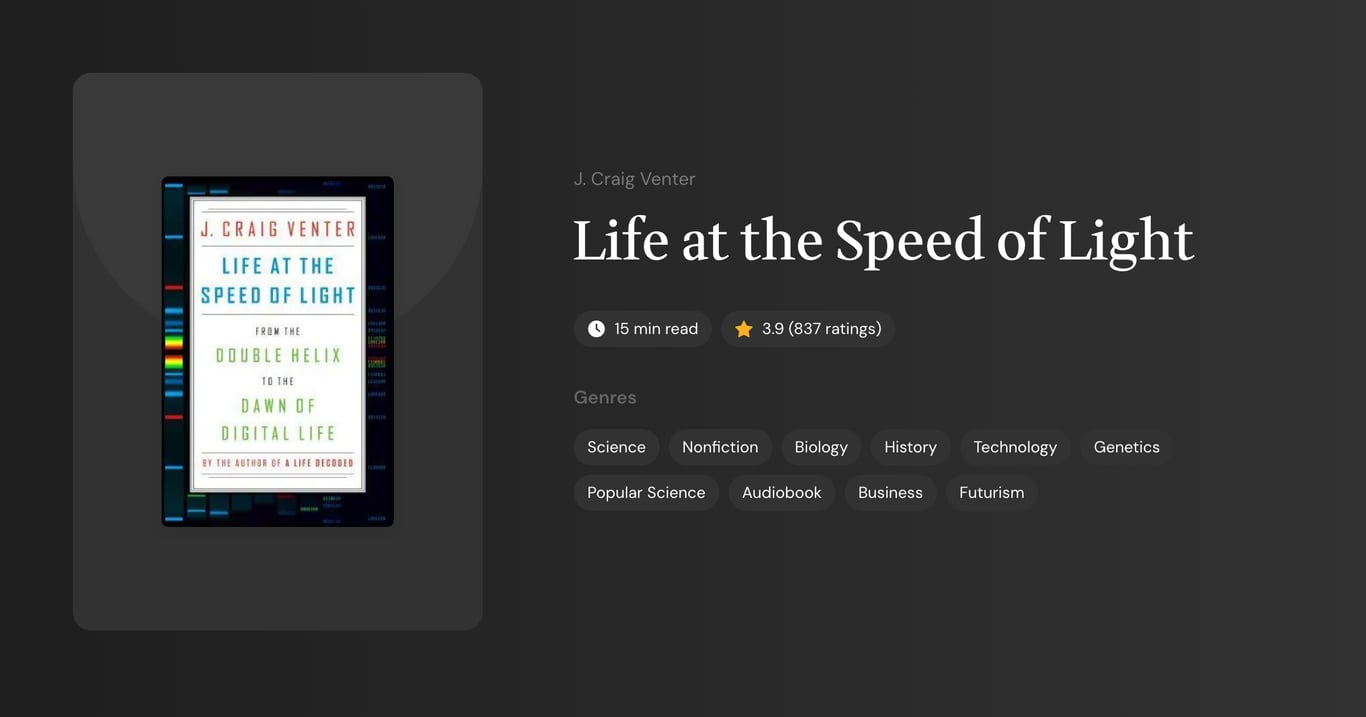 Life at the Speed of Light Book Summary