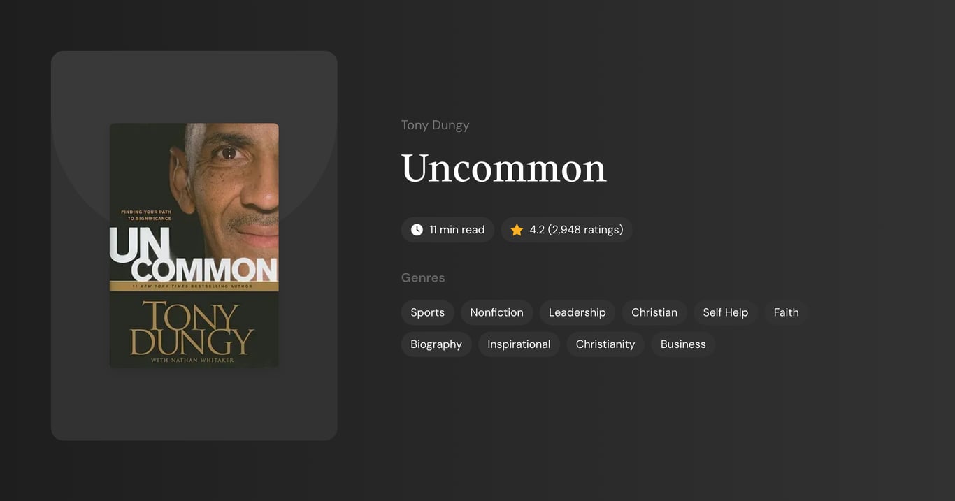 Uncommon Book Summary