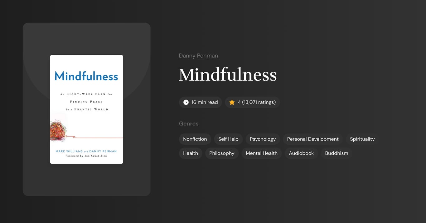 Mindfulness Book Summary
