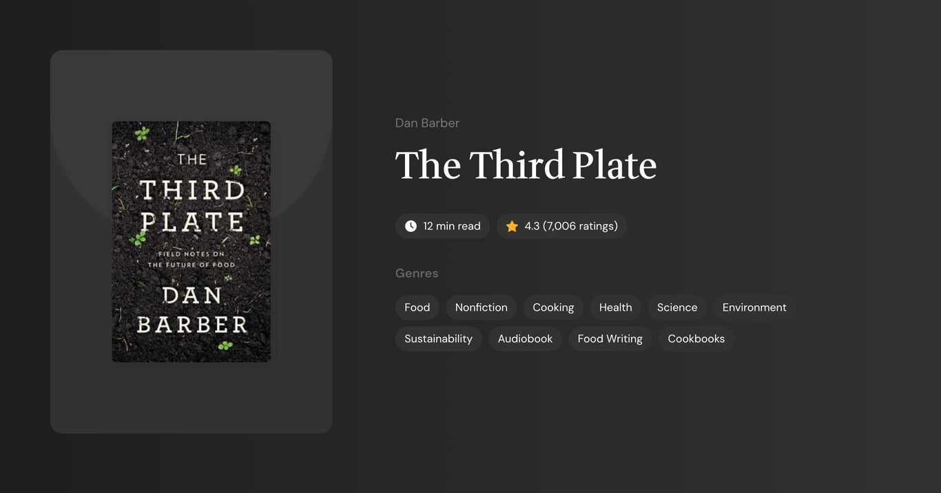 The Third Plate Book Summary