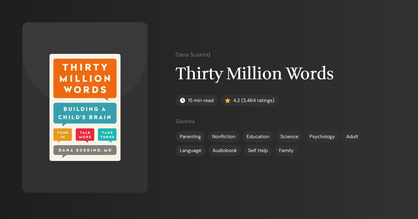 Thirty Million Words Book Summary