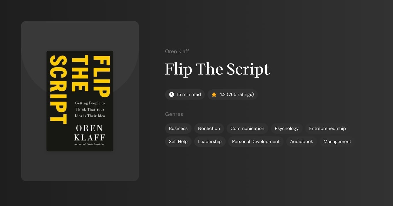 Flip The Script Book Summary